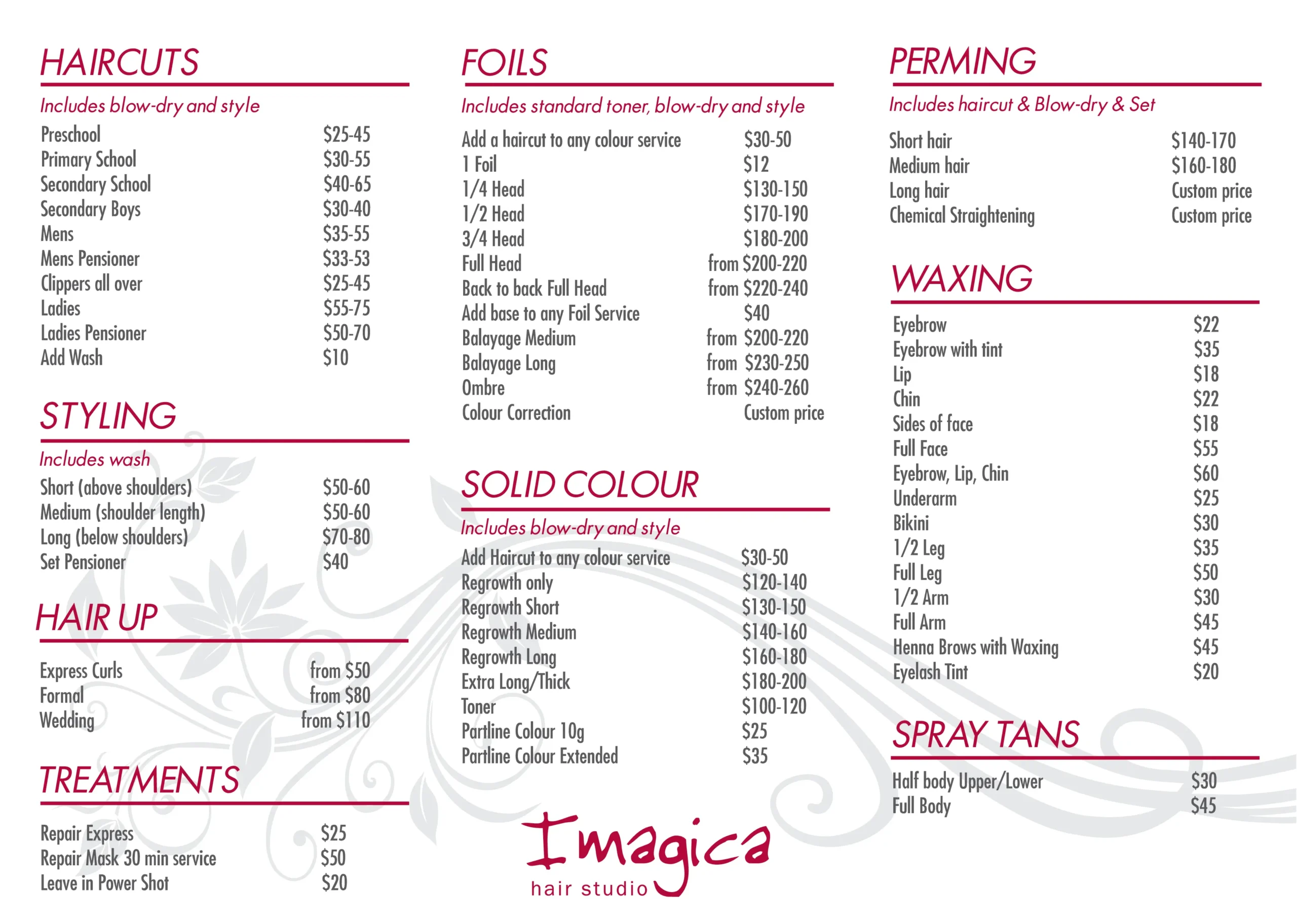 Services - Imagica Hair Studio